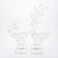 China Indoor Decoration Metal Sheet Wire Reindeer Lightweight for Office Commercial Spaces for sale