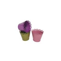China Sticker Finish Metal Sheet Christmas Bucket for Festive Gift Packaging Holiday Events for sale