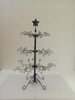 China Powder Coating 3 Feet Tabletop Iron Christmas Tree Iron Wire Frame Green / Metallic Seasonal Ornament for sale