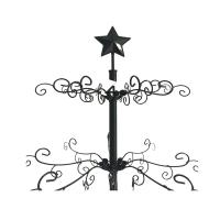 China Powder Coating 3 Feet Tabletop Iron Christmas Tree Iron Wire Frame Green / Metallic Seasonal Ornament for sale
