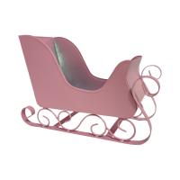 China Metal Sheet Winter Christmas Sleigh Decor Rust Resistant Indoor Outdoor for sale