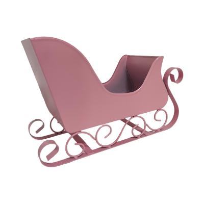 China Metal Sheet Winter Christmas Sleigh Decor Rust Resistant Indoor Outdoor for sale
