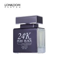 China Lonkoom 24K Pure Black Men's Eau de Parfum 100ml Aromatic Fougere for sale