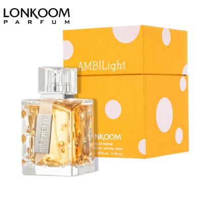 China Lonkoom AmbiLight Gold EDP Perfume 100ml Long Lasting Aromatic Floral Scent for Women for sale