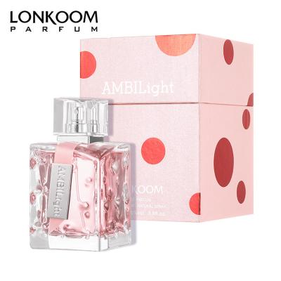 China Lonkoom Parfum AMBILight Pink Women Eau de Parfum 100ml Floral Fruity Scent OEM for sale