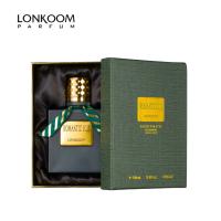 China Lonkoom Romantic Oud Green Eau De Parfum 100ml Men Spray Leather Scent EDP for sale