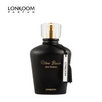 China LONKOOM Retro Black Eau De Parfum 100ml Long Lasting Leather Scent for Men for sale