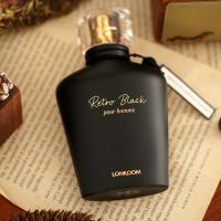 China LONKOOM Retro Black Eau De Parfum 100ml Long Lasting Leather Scent for Men for sale