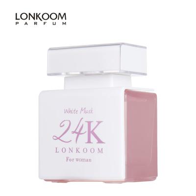 China LONKOOM 24K White Musk 100ml EDP Women's Perfume Floral Woody OEM ODM for sale