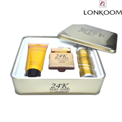 China Gold 24k Perfume Gift Set 100ml EDP with Shower Gel and Body Lotion for Women for sale
