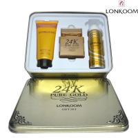 China Gold 24k Perfume Gift Set 100ml EDP with Shower Gel and Body Lotion for Women for sale