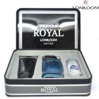 China Lonkoom Royal 100ml EDP Perfume Gift Set for Men Long Lasting Woody Scent Spray for sale