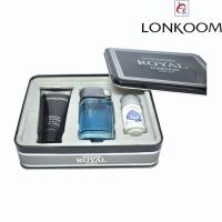 China Lonkoom Royal 100ml EDP Perfume Gift Set for Men Long Lasting Woody Scent Spray for sale
