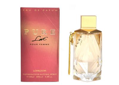 China MSDS Pure Love Eau De Parfum for Women Long Lasting Floral Fruity Woody Scent 100ml for sale