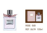 China Lonkoom Musk Oud Eau De Parfum Rose Sandel Women Spray Perfume 100ml for sale