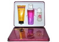 China 100ml 24K Pure Pink Body Spray Perfume Gift Set 3pcs for Travel EDP for sale