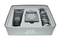 China OEM ODM 24K Pure Black Men's Perfume Gift Set 3 Pcs 100ml EDP Spray for sale