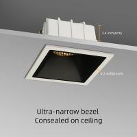 China Warm White Canless Square LED Spotlight 7W anti glare 3 Inch Cob Type for sale