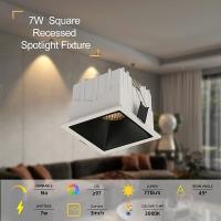 China Warm White Canless Square LED Spotlight 7W anti glare 3 Inch Cob Type for sale