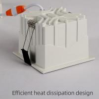 China Warm White Canless Square LED Spotlight 7W anti glare 3 Inch Cob Type for sale