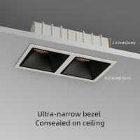 China Rectangle Canless LED Linear Spotlight Anti Glare Bedroom Use With H2 Head for sale