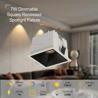 China Square Black Recessed Spotlights 7W 3 Inch 3000k Linear Cob Type For Living Room for sale