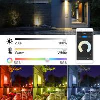 China Smart RGB TUYA Flood Light 50W , Compatible Waterproof Outdoor LED Flood Lights for sale