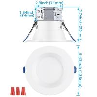 China Ceiling Anti Glare White LED Flush Mount Light 4 Inch 3000k 10w  Canless for sale