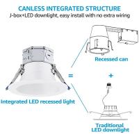 China Ceiling Anti Glare White LED Flush Mount Light 4 Inch 3000k 10w  Canless for sale