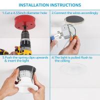 China Ceiling Anti Glare White LED Flush Mount Light 4 Inch 3000k 10w  Canless for sale