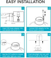 China Ceiling Color Changing LED Flush Mount Light 10W 4 Inch 750lm For Bedroom for sale
