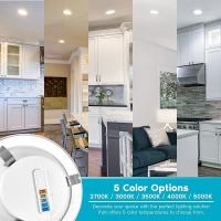 China Ceiling Color Changing LED Flush Mount Light 10W 4 Inch 750lm For Bedroom for sale