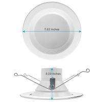 China Baffle Trim 6 Inch LED Flush Mount Light , 14W 5cct Slim Flush Mount Light for sale