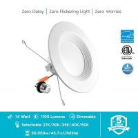 China Baffle Trim 6 Inch LED Flush Mount Light , 14W 5cct Slim Flush Mount Light for sale
