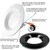 China Dimming Ceiling Black LED Flush Mount Light 14 Watt 5 Inch 120V  Flicker Free for sale