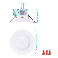 China Canless Integrated LED Flush Mount Light 6 Inch 1100lm 15w For Wet Location for sale