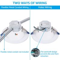 China Canless Integrated LED Flush Mount Light 6 Inch 1100lm 15w For Wet Location for sale