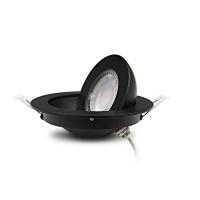 China Matt Black Recessed Dimmable LED Downlights 3.5inch 9w 2700k Round for sale