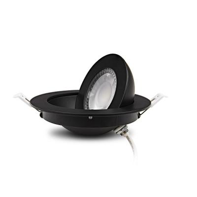 China Matt Black Recessed Dimmable LED Downlights 3.5inch 9w 2700k Round for sale