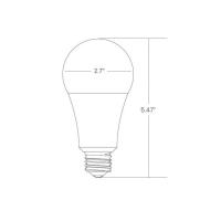China ES Approval Dimmable Energy Saving Bulbs , A19 E26 Smart Bulb 150mm Height for sale