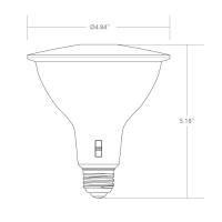 China Dimming  Smart  Enclosed Recessed Light Fixtures Par38 120mm Diameter 1000LM for sale