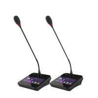 China HUAIN Hand in Hand 5G Discussion Chairman Unit Voting Microphone Wireless Conference System Mic with Control Unit for sale