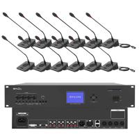 China HUAIN Digital Basic Gooseneck Wired Delegate Conference Microphone Console for Audio Visual System for sale