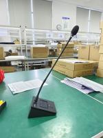 China Wireless Microphone System Physical Button UHF 4 Channel Lecture Desktop Gooseneck Mic for Karaoke Church Conference for sale