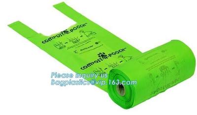 China 100% Eco Friendly Plastic Shopping Bags/T-Shirt Compostable Food Packaging For Supermarkt, Disposable Plastic Garbage Ba for sale