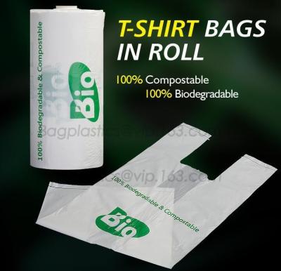 China Compost Cornstarch 100% Compostable Bio Degradable Vest Shopping Plastic Bags, Compostable Vietnam Shopping Packed Bags for sale