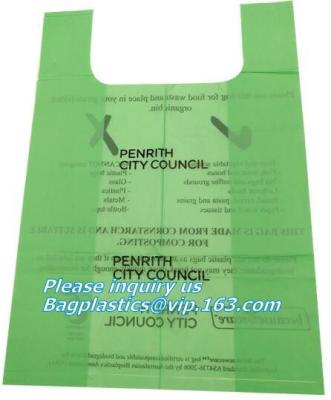China Singlet Vest Carrier Plastic Biodegradable Shopping Bag With EN13432 Certificated, Vest Carrier Plastic Shopping Bags for sale