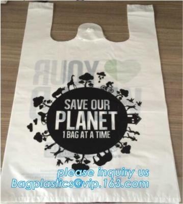 China China Manufacturer 100% Biodegradable Singlet Bags With EN13432 BPI OK Compost Home ASTM D6400 Certificates, BIO, ECO for sale