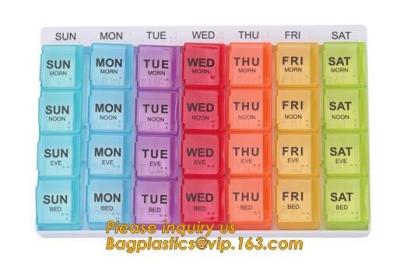 China week pill box 7 day Medicine Pill box for health care,Customized logo Hot sales colorful plastic pill box,7 day pill box for sale