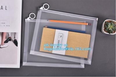 China PVC slider k bag for stationery, file,school kids, stationery packaging zipper bag with slider, PVC plastic Hanger for sale